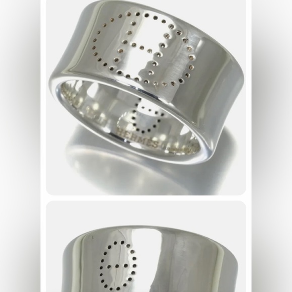 Hermes | Accessories | Authentic Hermes Eclipse Ruinan Silver Ring | Poshmark
